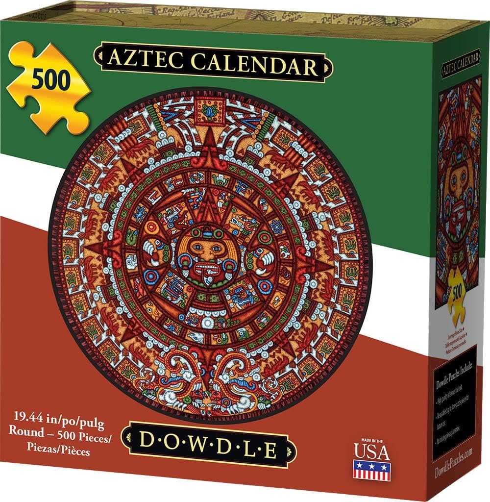 Amazon.co.jp: Jigsaw Puzzle - Aztec Calendar 500 Pc By Dowdle Folk Art ...