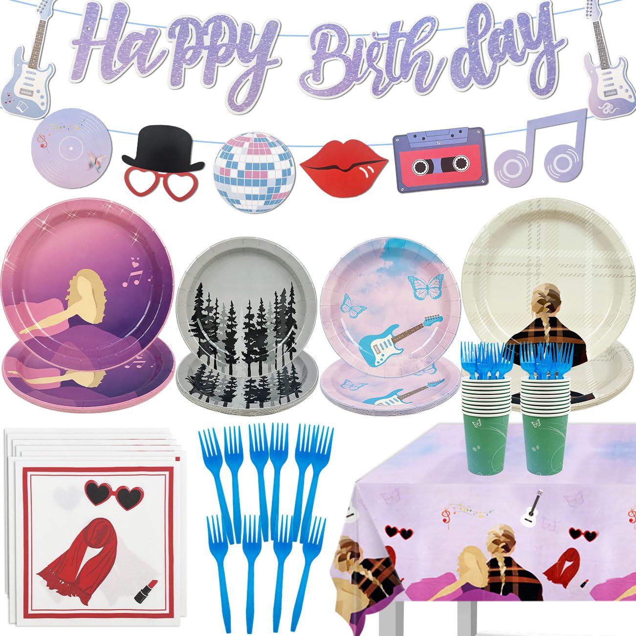 Amazon.com: 102Pcs Popular Singer Birthday Party Decorations, Singer ...