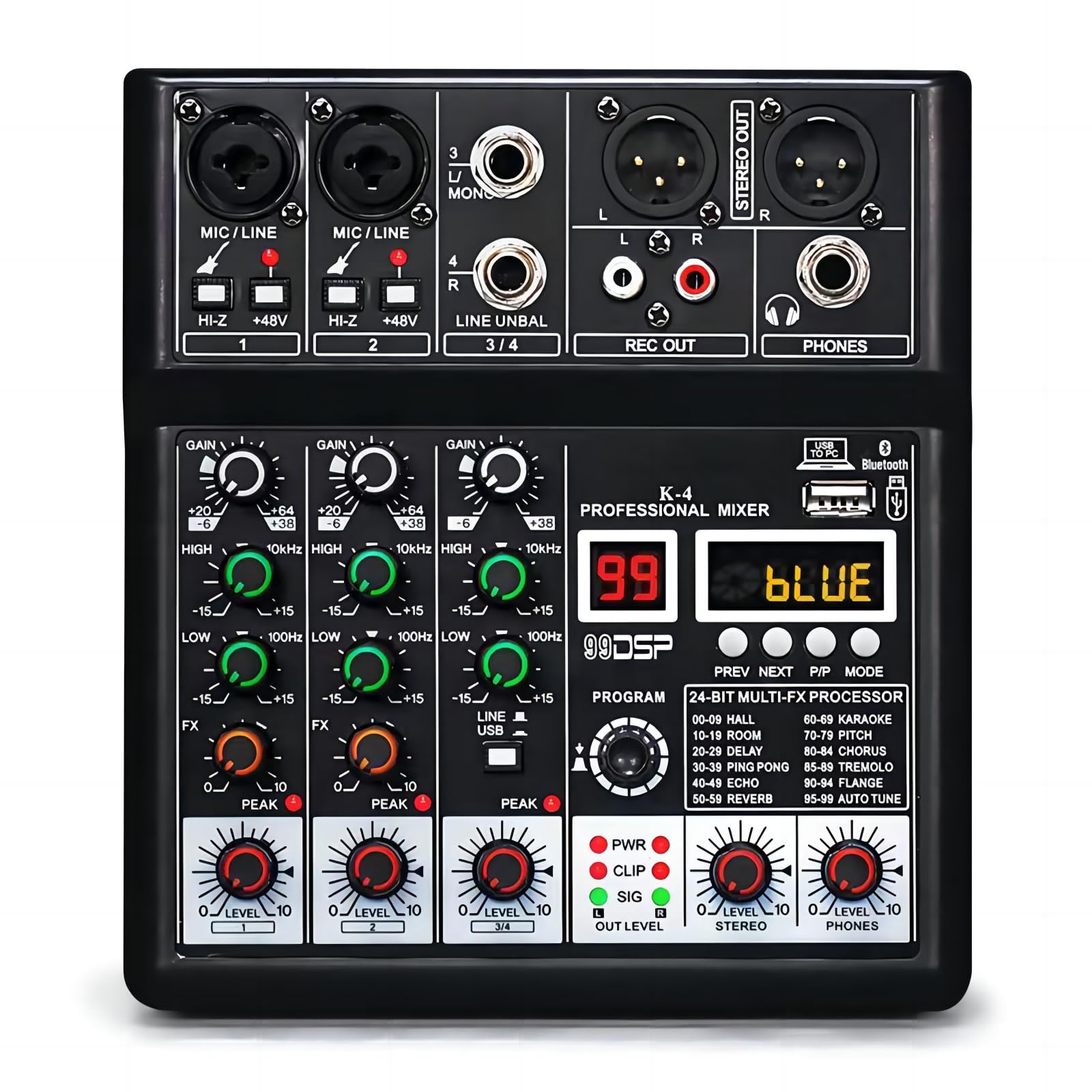 Snapklik.com : Dj Mixers, 4 Channel Audio Mixer, Sound Board
