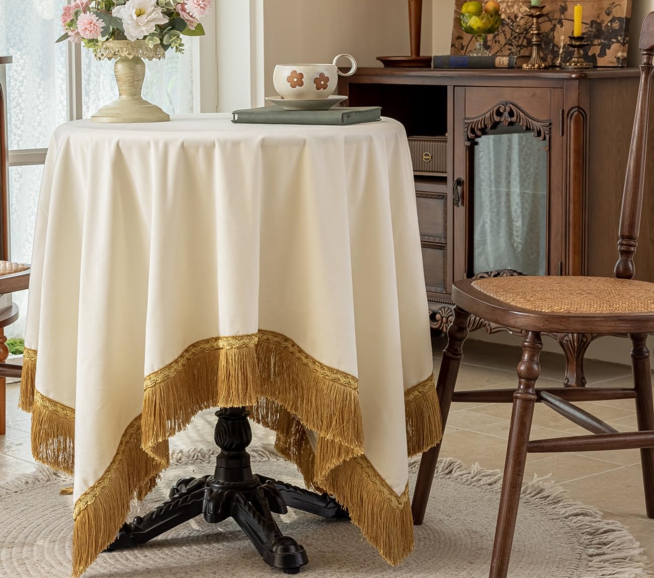 Amazon.com: F-CHU Small Square Tablecloth 36 x 36 Inch Velvet ...