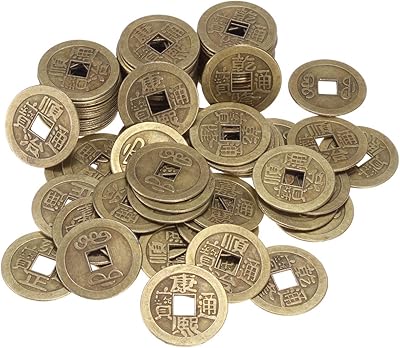 Amazon.com: HESTYA 1 Inch Chinese Fortune Coins Feng Shui I-Ching Coins ...