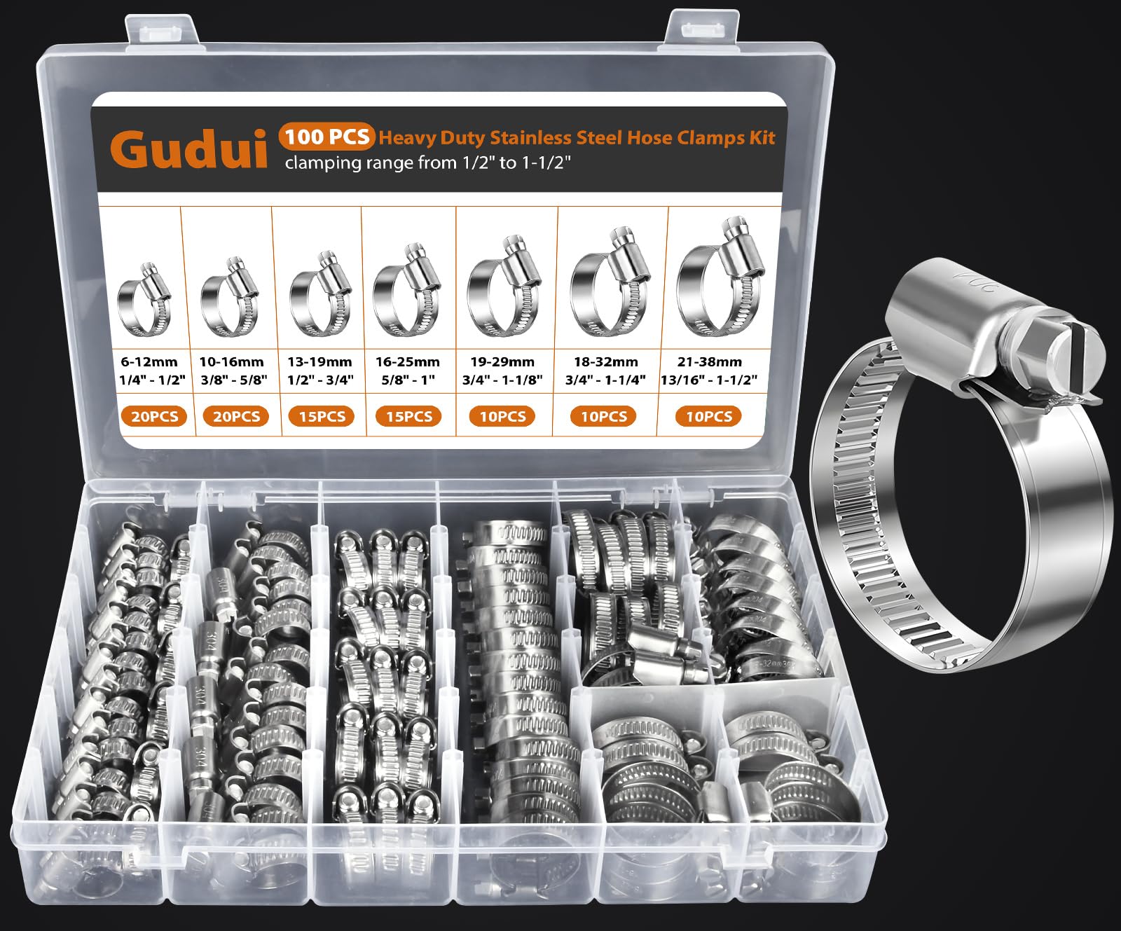 Snapklik.com : Heavy Duty Hose Clamp, Stainless Steel Hose Clamps ...