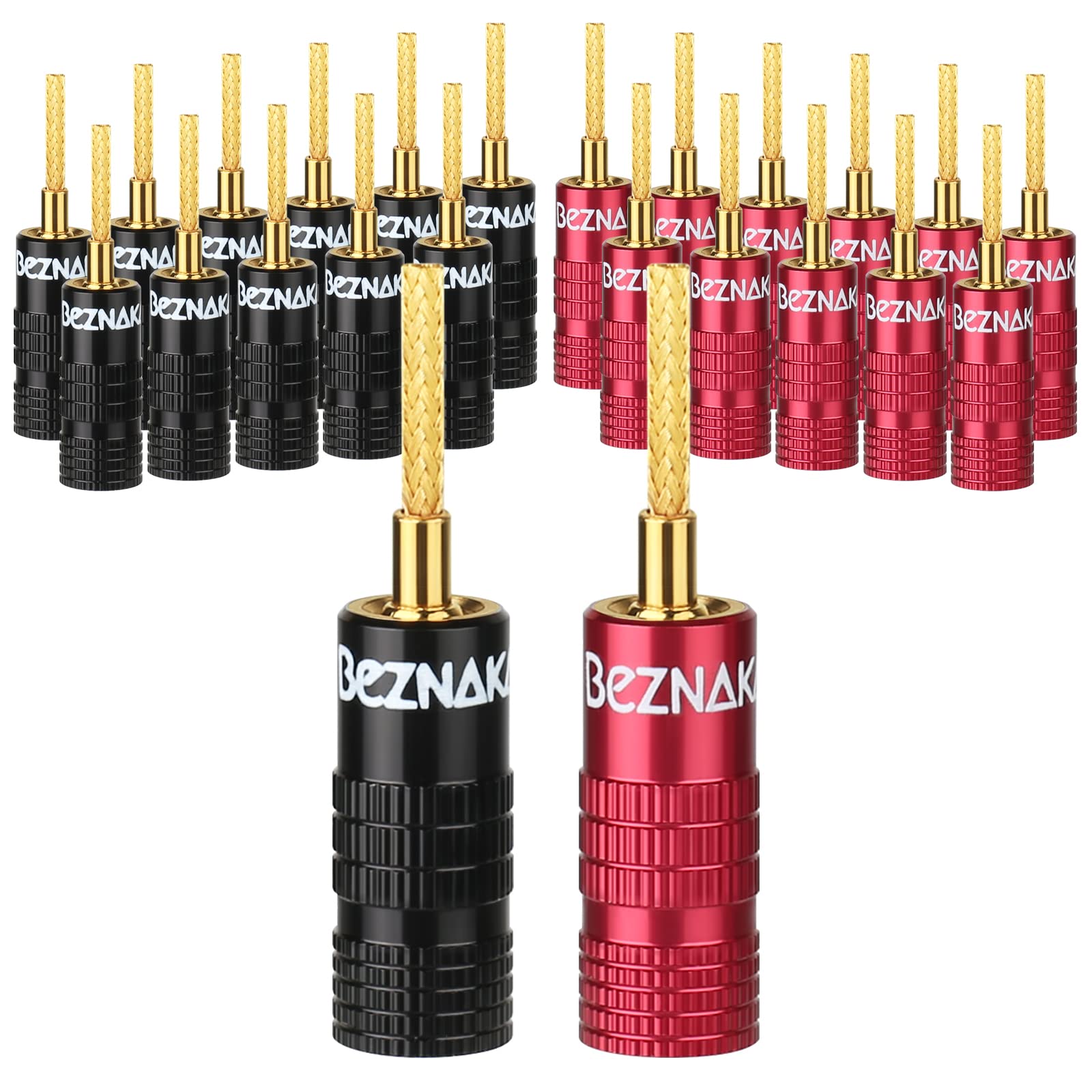 Amazon.com: Flex Pin Colorback Banana Plugs for Spring Loaded Speaker ...