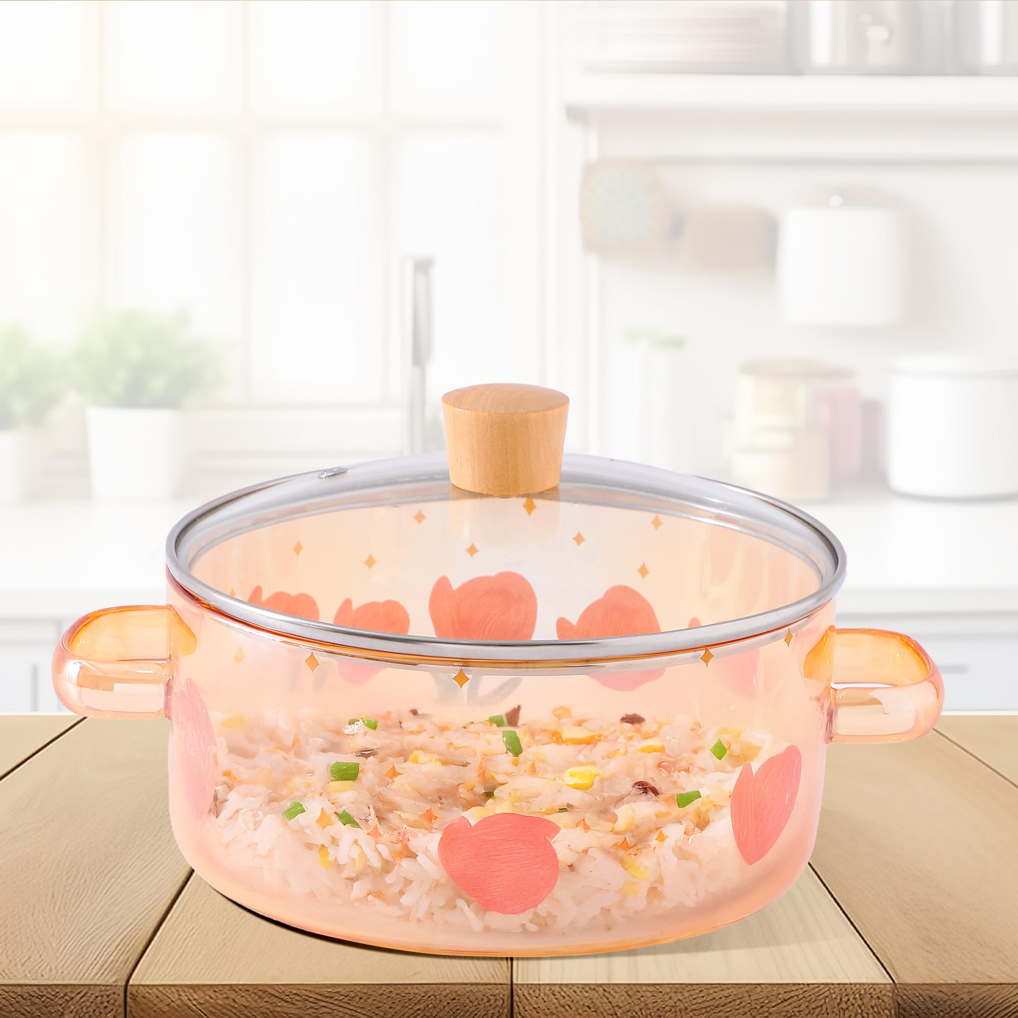 Buy The Better Home Zeno Borosilicate Glass Saucepan with Lid & Handle ...
