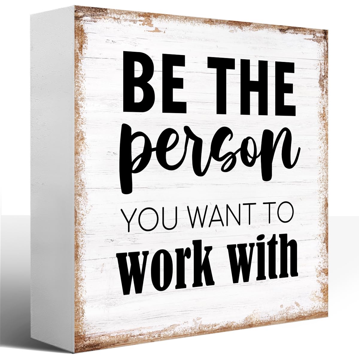 Amazon.com: Inspirational Wood Block Signs,Be the Person You Want to ...