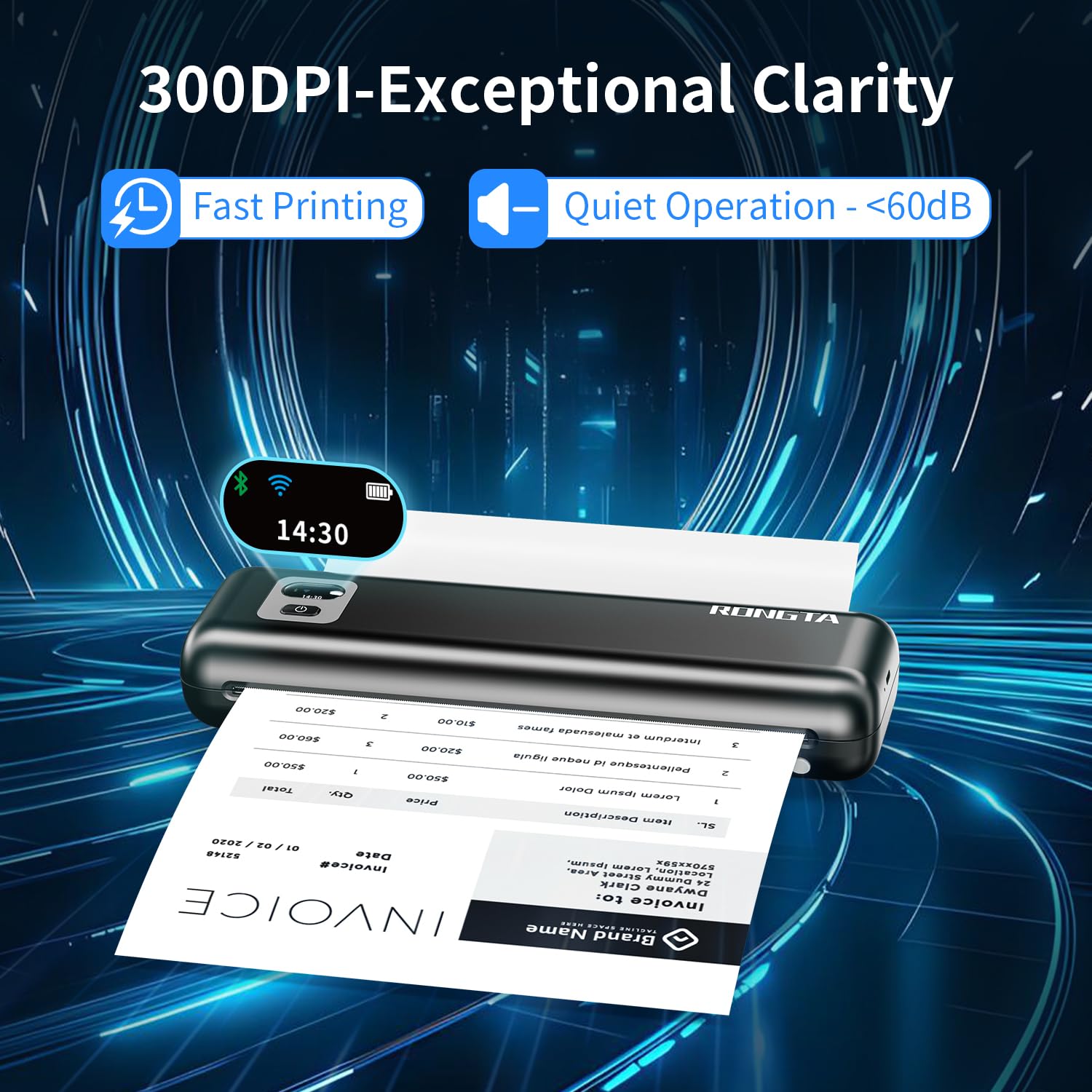 Snapklik.com : Rongta Portable Printers Wireless For Travel,Thermal ...