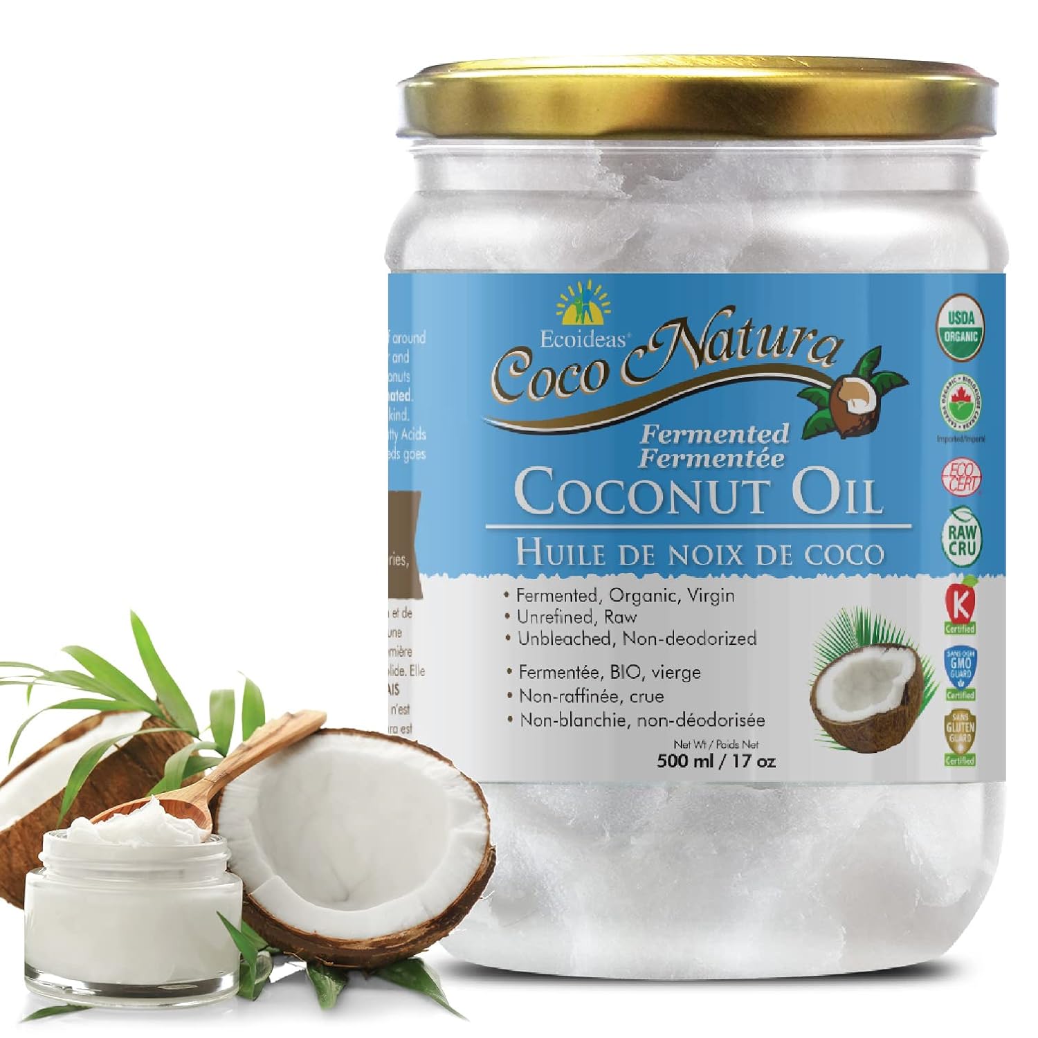 Amazon.com : COCO NATURA Organic Fermented Coconut Oil, 500 ML ...