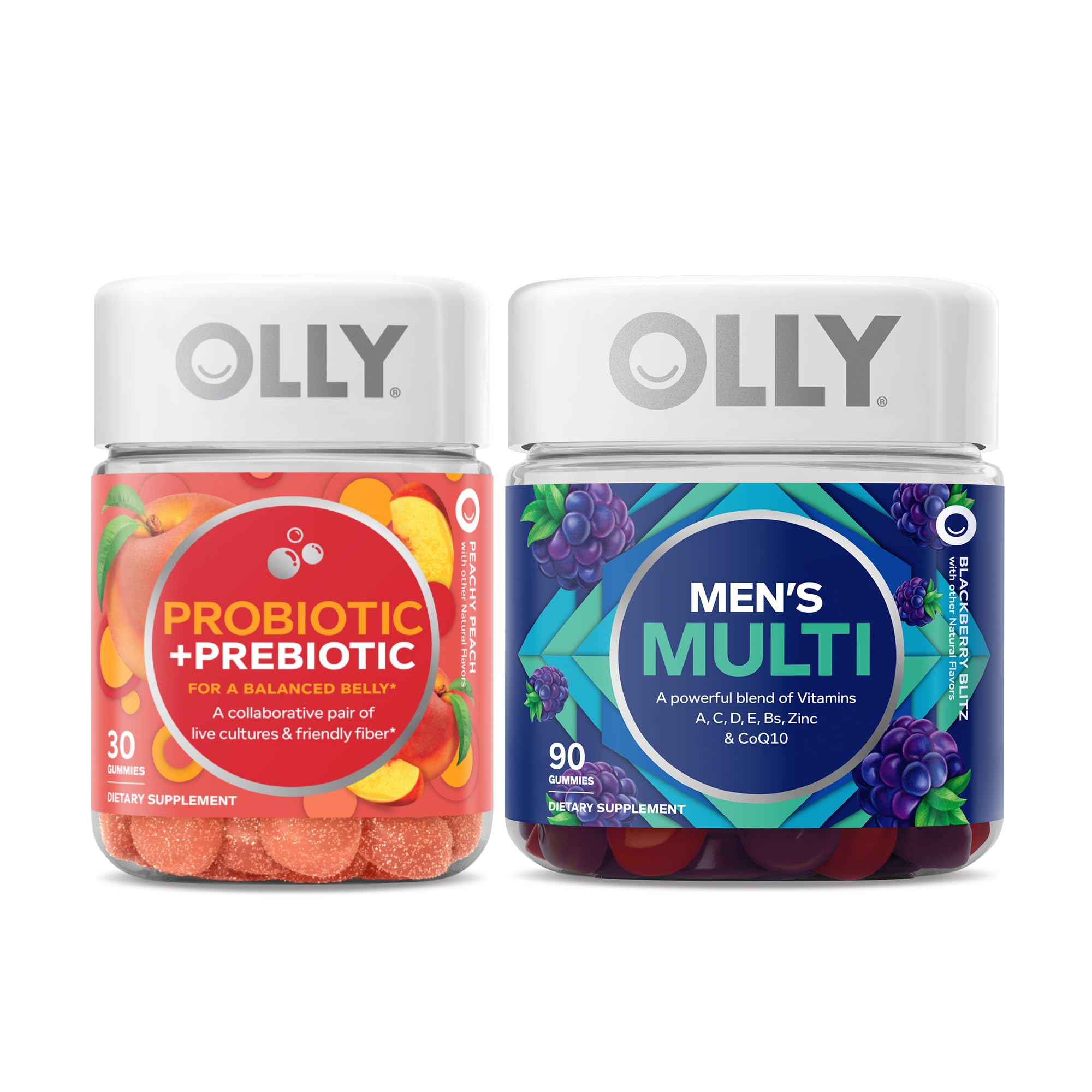 Amazon.com: OLLY Probiotic + Prebiotic and Men’s Perfect Multi Starter ...