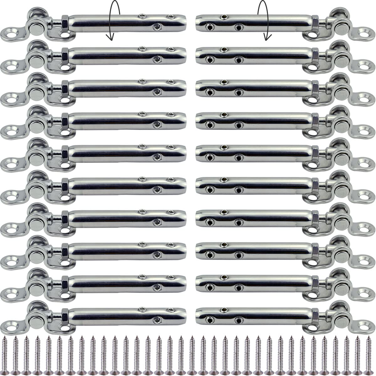 Iutuuk Swageless Cable Railing Hardware Kit, for 1/8 Stainless Steel ...