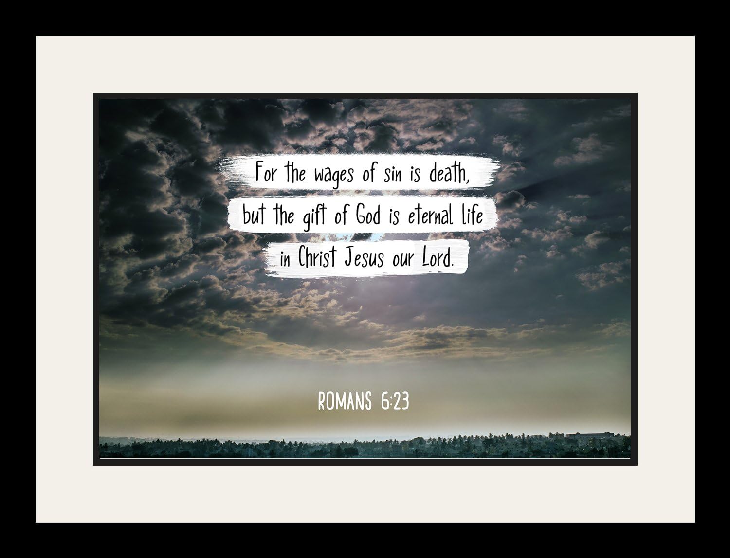 Amazon.com: Bible Verse Wall Art The Gift of God is Eternal Life ...