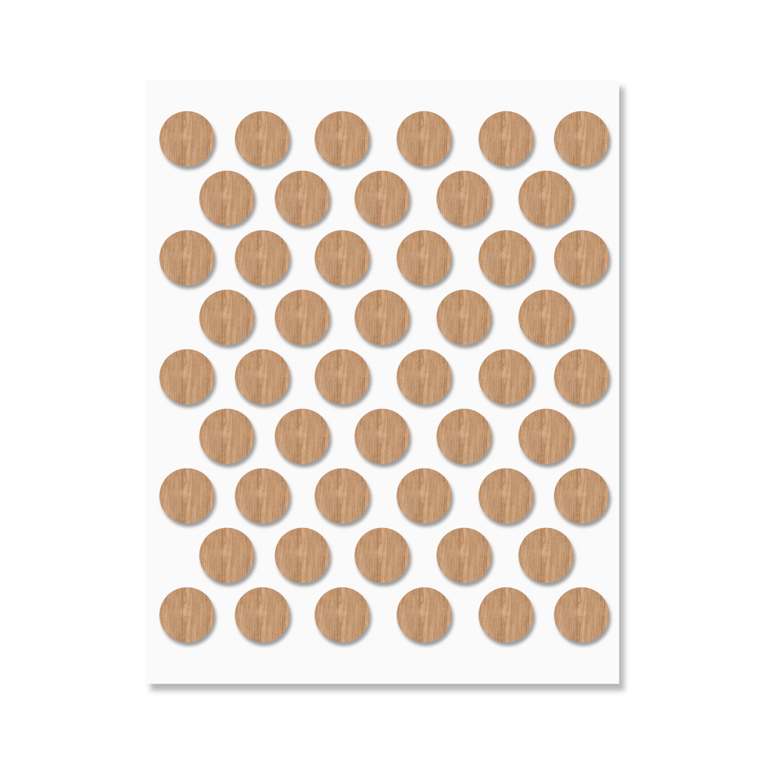 Amazon.com: Oak Self-Adhesive Screw Hole Stickers - 50 pcs. 0.55 inch ...