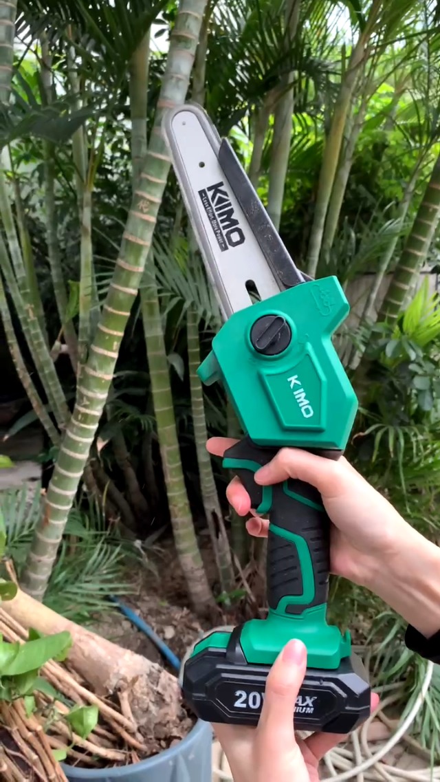Watch KIMO mini battery powered chainsaw easy to install and use on Amazon Live