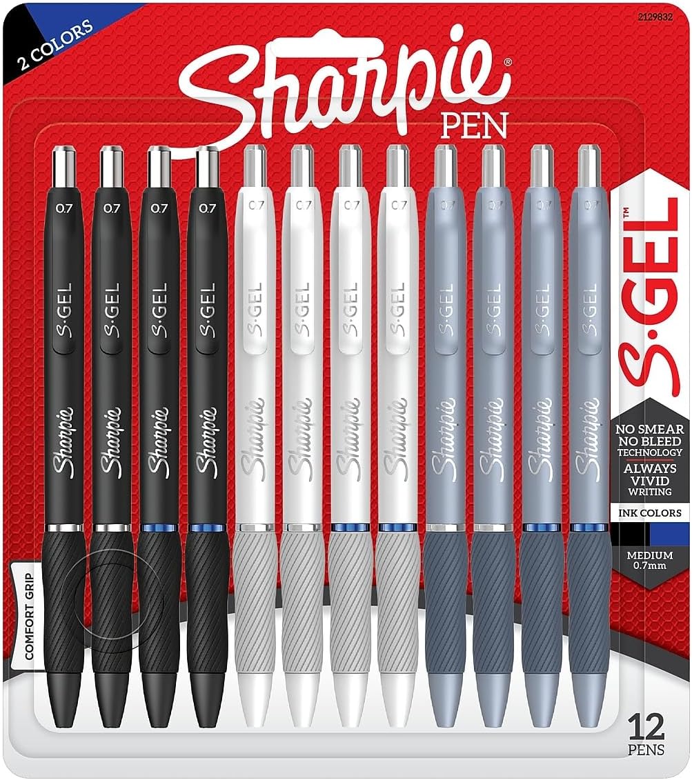Amazon.com: Sharpie S-Gel Pens, Fashion Barrel Gel Pens, Pearl White ...