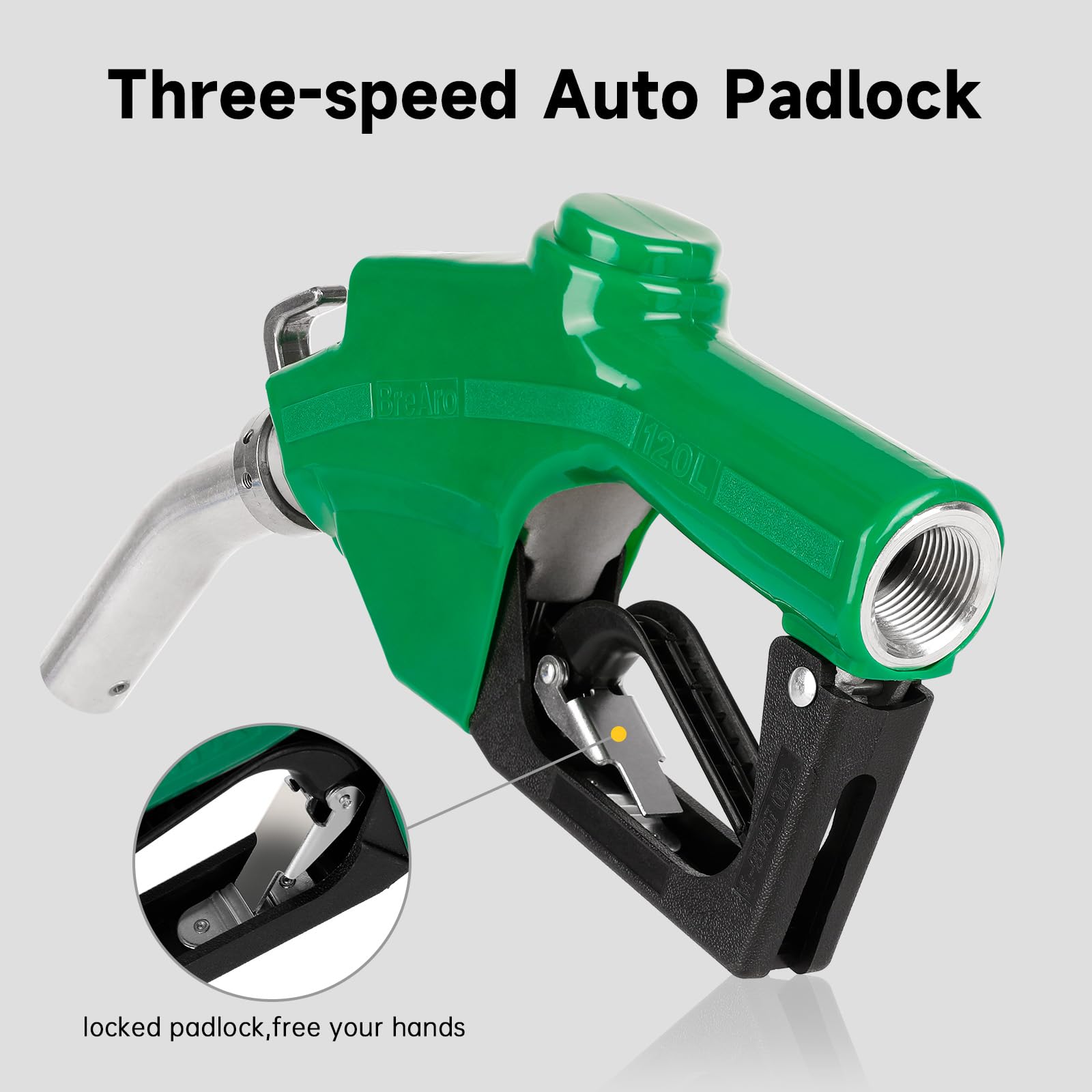 Plastic Fuel Nozzle With An Automatic Shut-off Valve Stock Illustration
