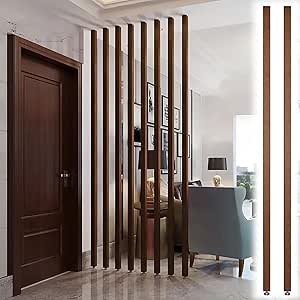 Wooden Wall Partition Room Divider 2.4m Tall Hollow Decor Column for ...
