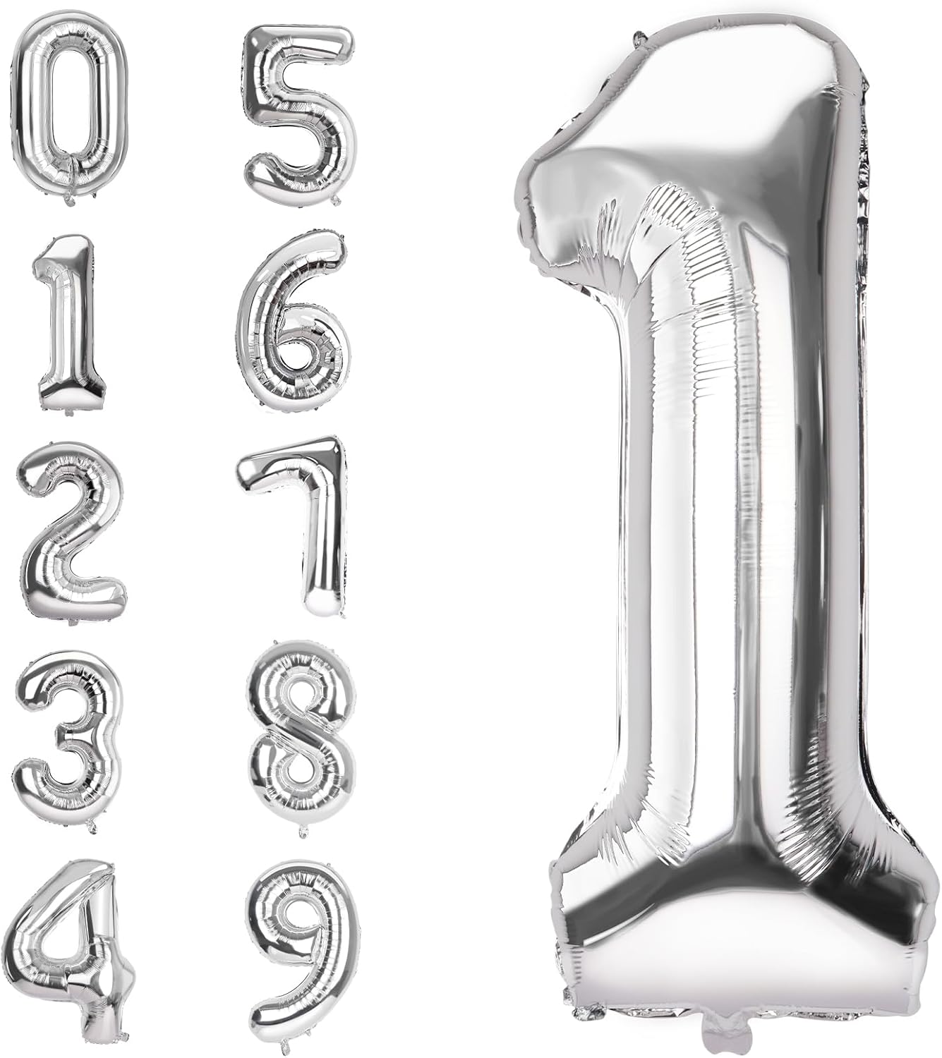 Amazon.com: Number 1 Balloons 40 Inch Large Helium Foil Mylar Balloons ...