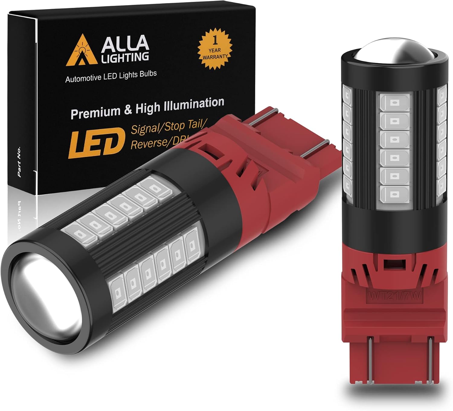 Amazon.com: Alla Lighting WT21W/7W WT21/7W LED Bulbs, Super Bright Rear ...
