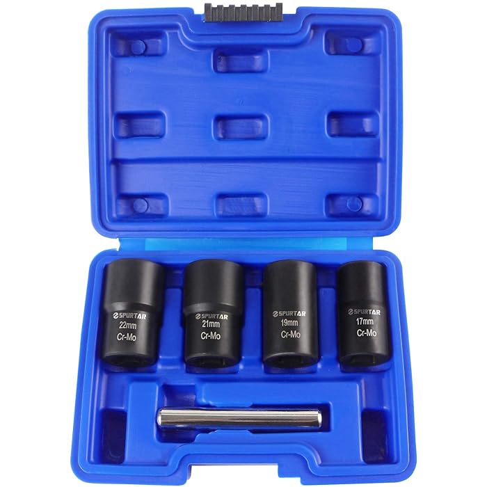 Buy Spurtar 5 Pcs Twist Socket Set, Stripped Lug Nut Remover for ...