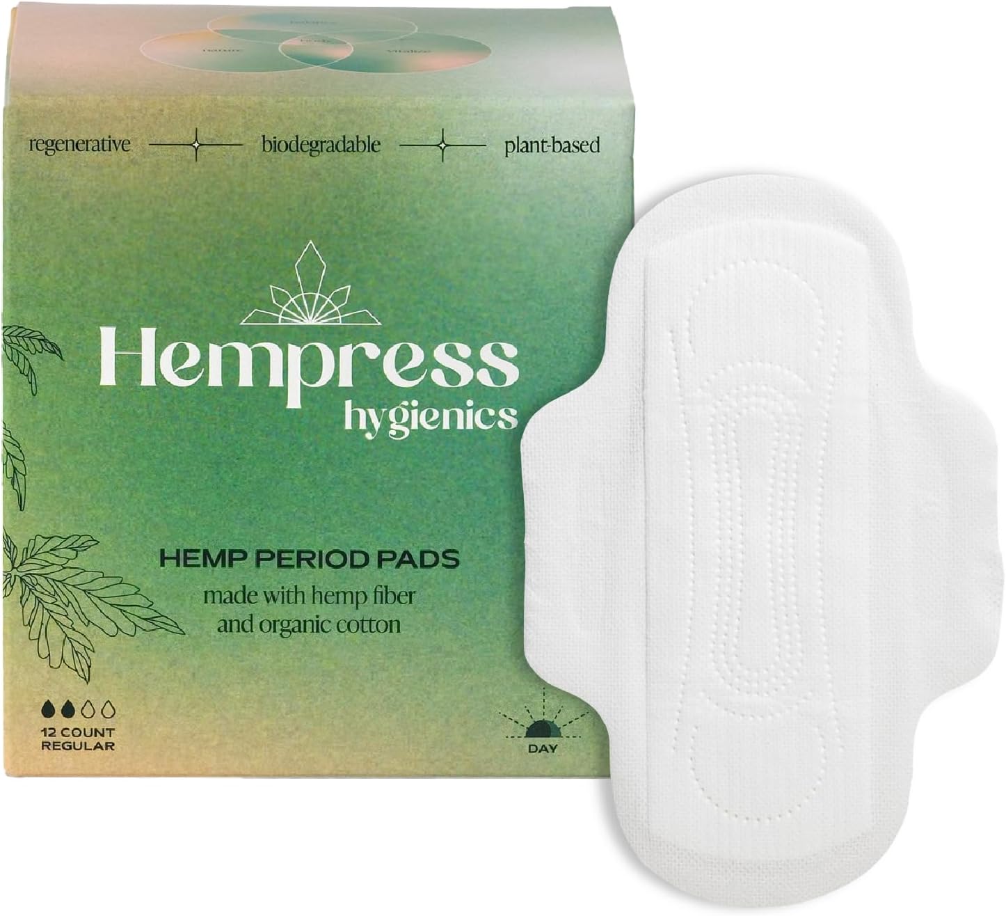 Amazon.com: Hempress Ultra Thin Pads for Women, 12 Count, Feminine Care ...