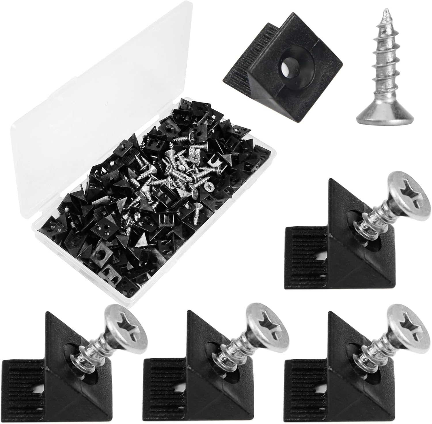 120Pcs Drawer Bottom Support Brackets,Plastic Angle Code Bracket ...