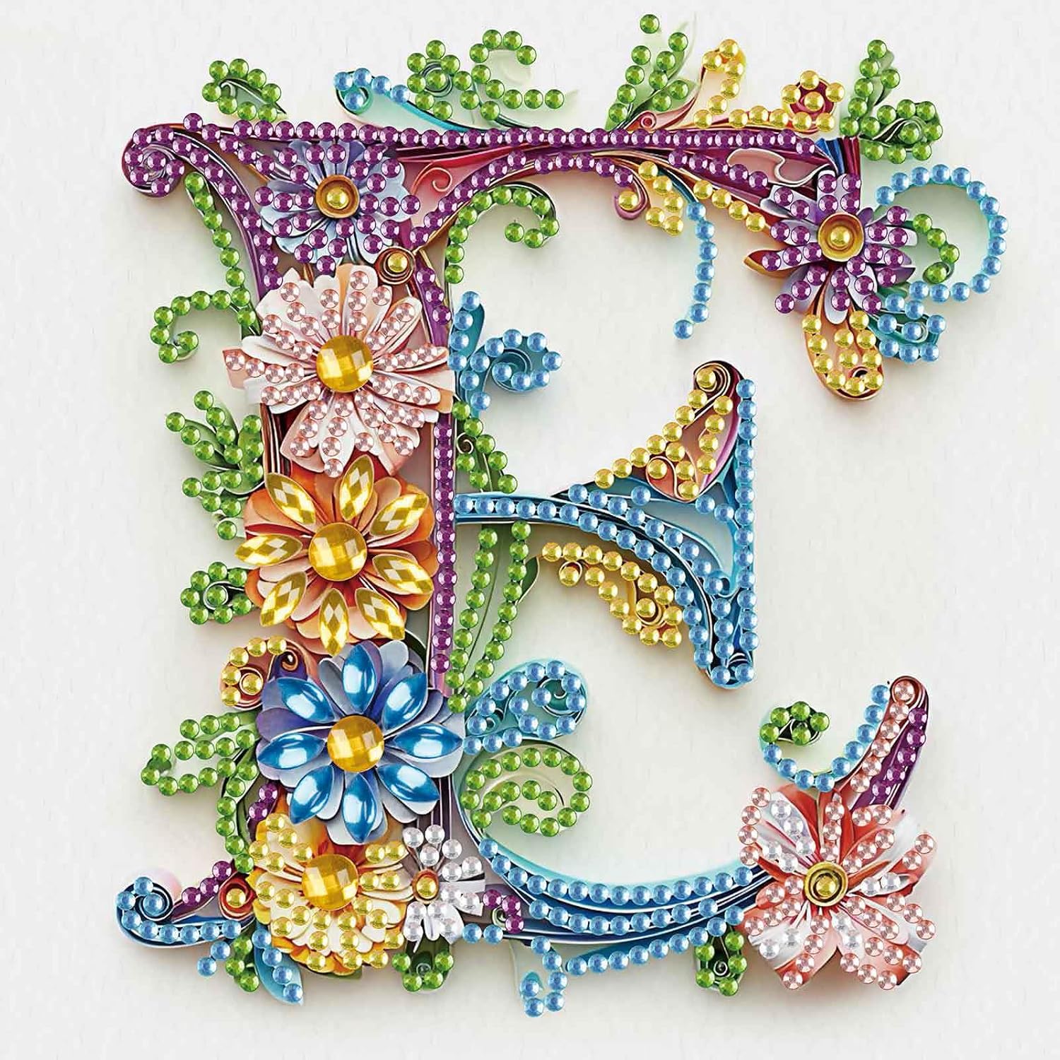 Amazon.com: MVVMTOP Diamond Painting Kit, 5D DIY Letter E, Special ...