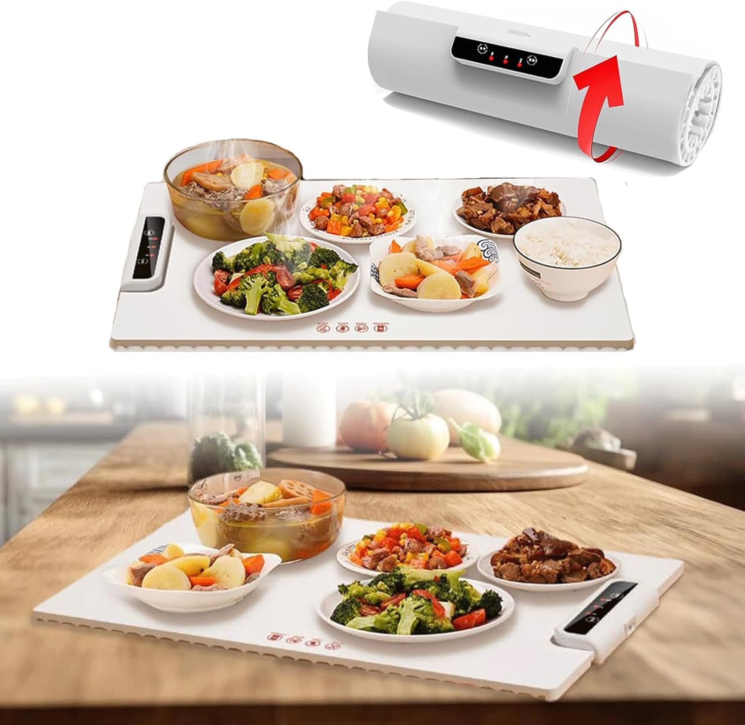 Amazon.com: STIFFOUR Electric Warming Tray Silicone, Food Heating Pad ...