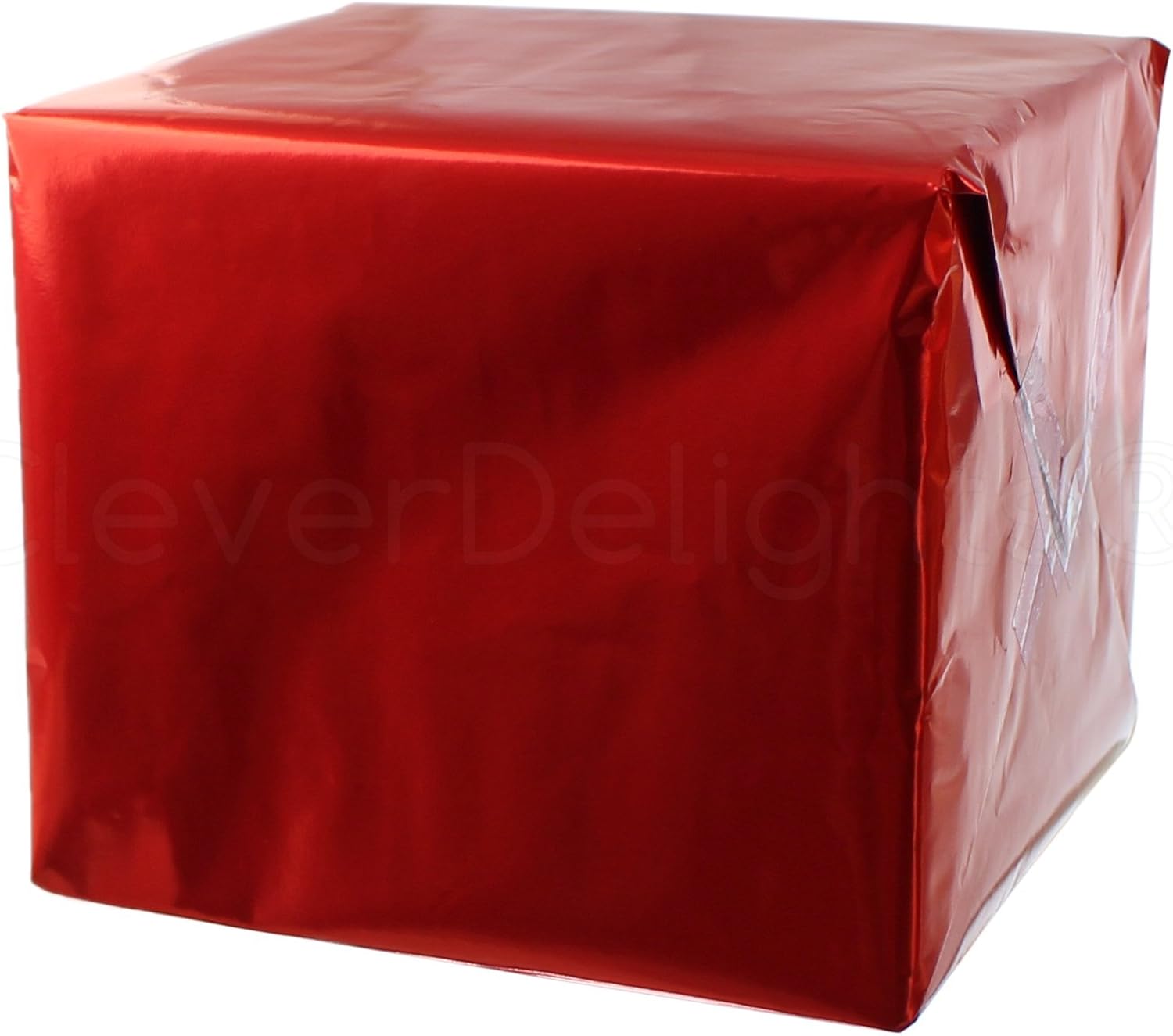Amazon.com: CleverDelights Metallic Red Wrapping Paper - 30" x 300 ...