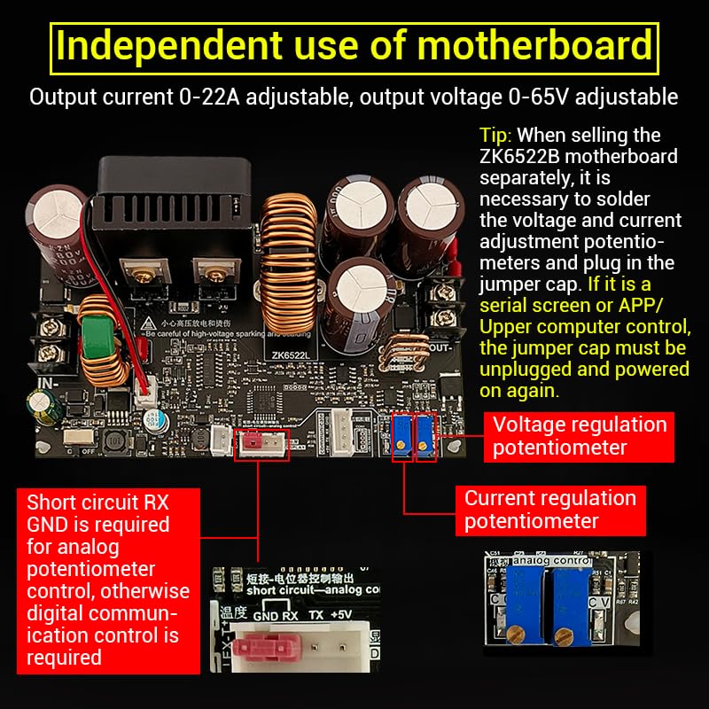 Snapklik.com : 22A 1400W DC 6-75V Stabilized Voltage Power Supply Step-Down Module CNC ...