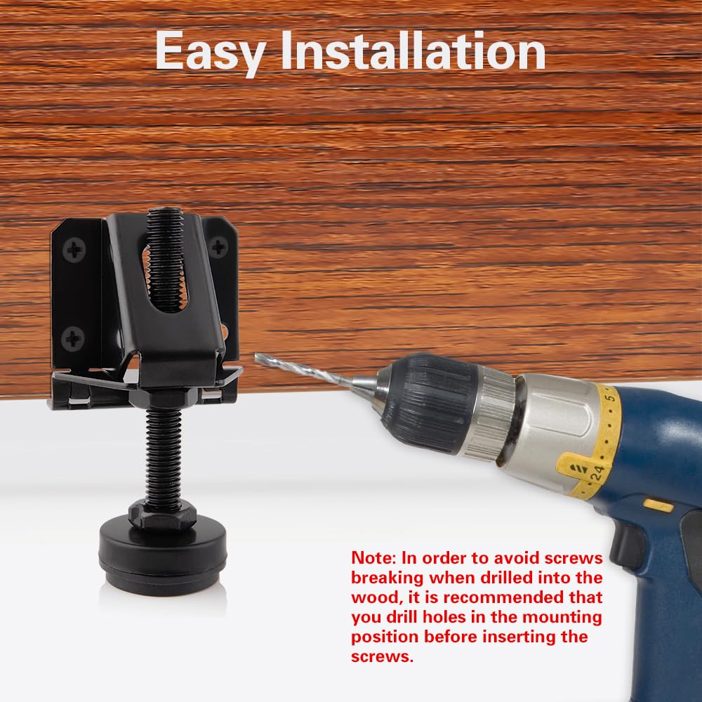 Snapklik.com : Tahikem 4 Pack Heavy Duty Leveling Feet, Black Furniture ...