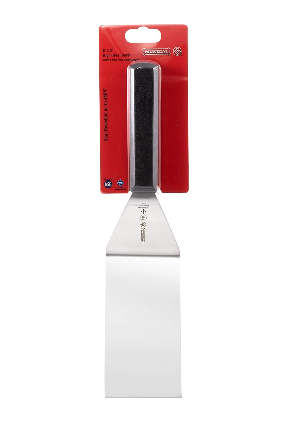 5685HH High Heat Resistant Turner/Spatula 6-inch by 3-inch Black Handle ...