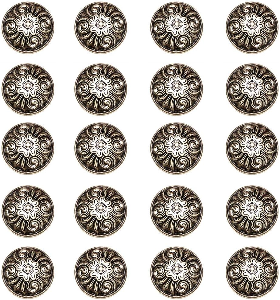 Amazon.com: Mingchen Retro Love Heart Flower Texture Decorative Rivet ...