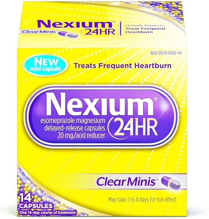 Amazon.com: Nexium 24HR Capsules Clear Minis - 14 ct, Pack of 5 ...