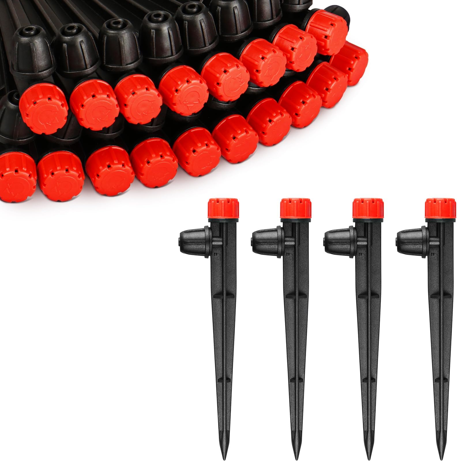 Amazon.com : Yiyiring 50 Pcs Drip Irrigation Emitters for 1/4" Drip ...