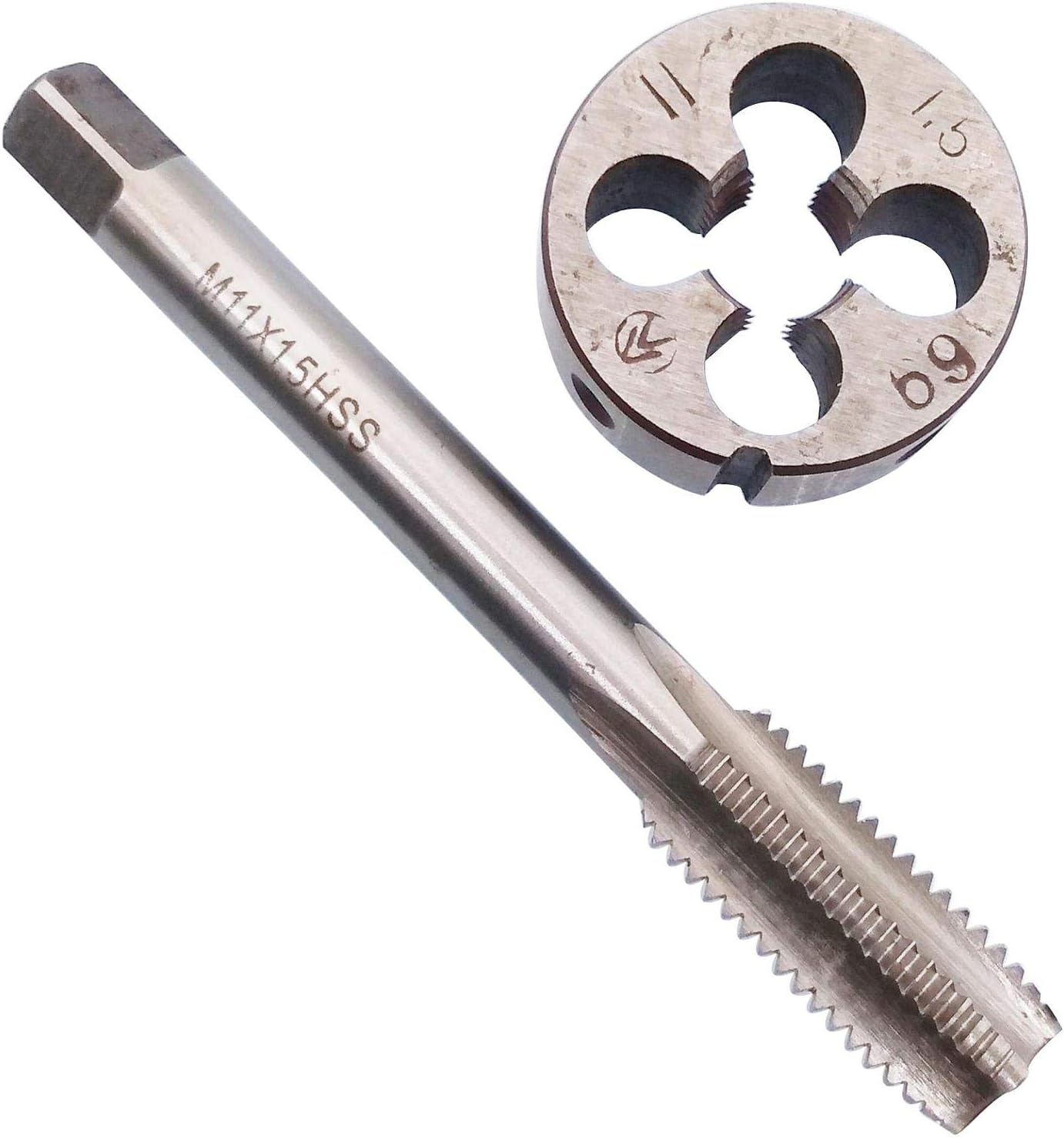Amazon.com: HSS M19 x 1.5mm Tap and M19 x 1.5mm Die Metric Thread Right ...