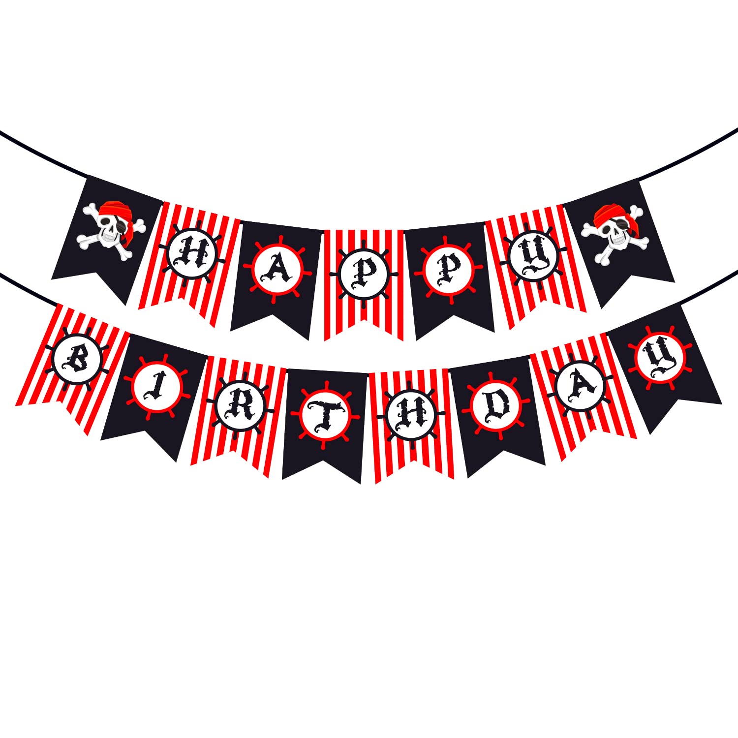 Party Propz Pirate Theme Happy Birthday Banner (Cardstock) - Pack Of 1 ...