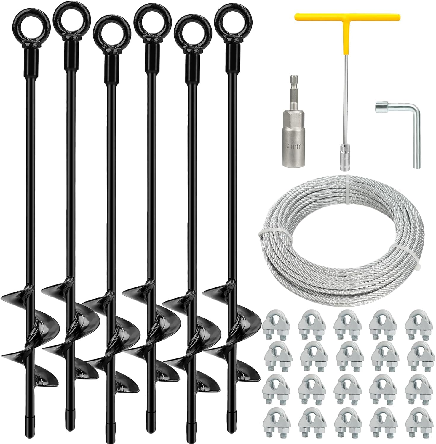 Amazon.com : hannger 6 Pack 18" Heavy Duty Ground Anchors Shed Anchor ...