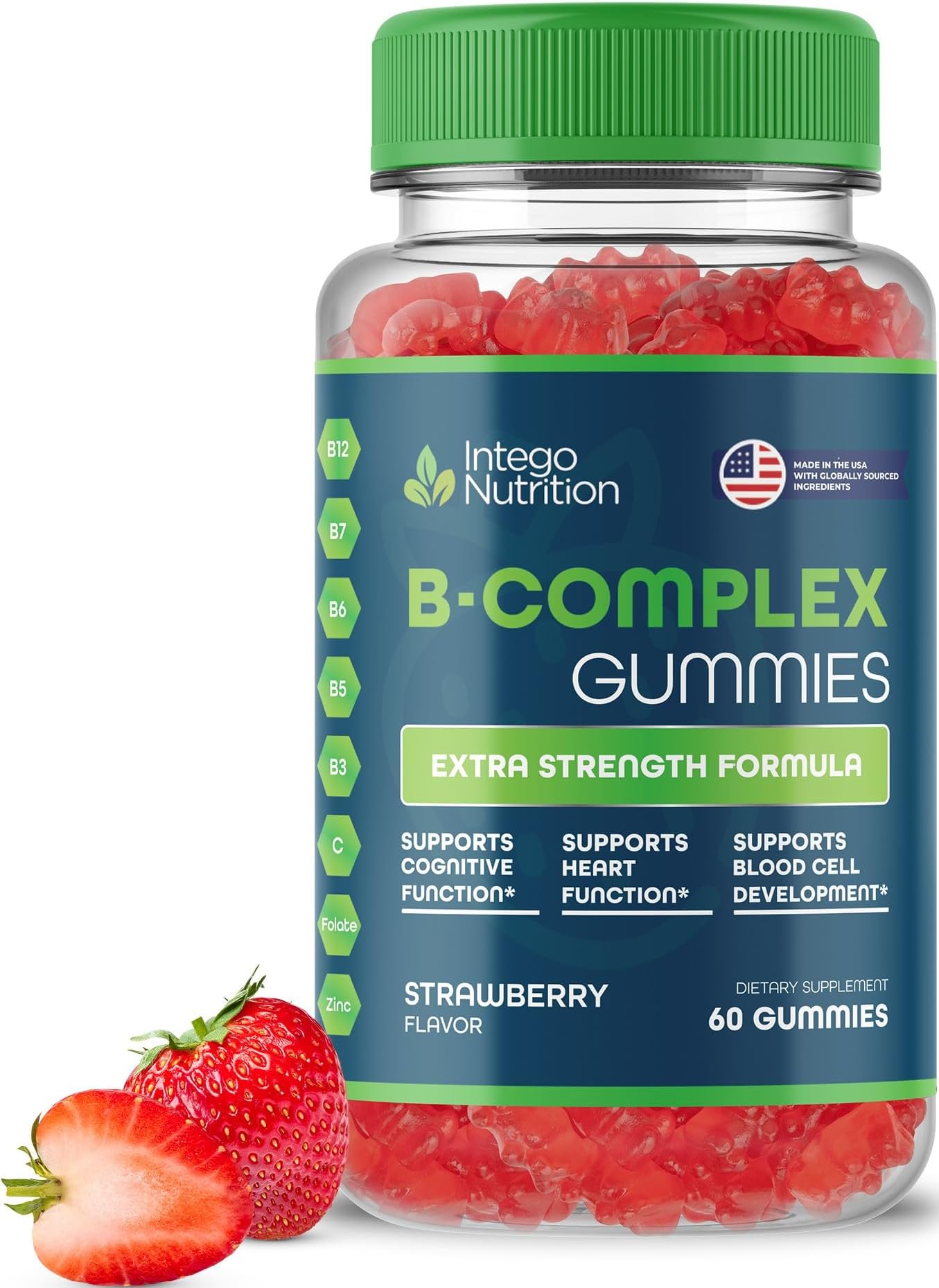Amazon.com: INTEGO NUTRITION Vitamin B Complex Gummies for Adults, B ...