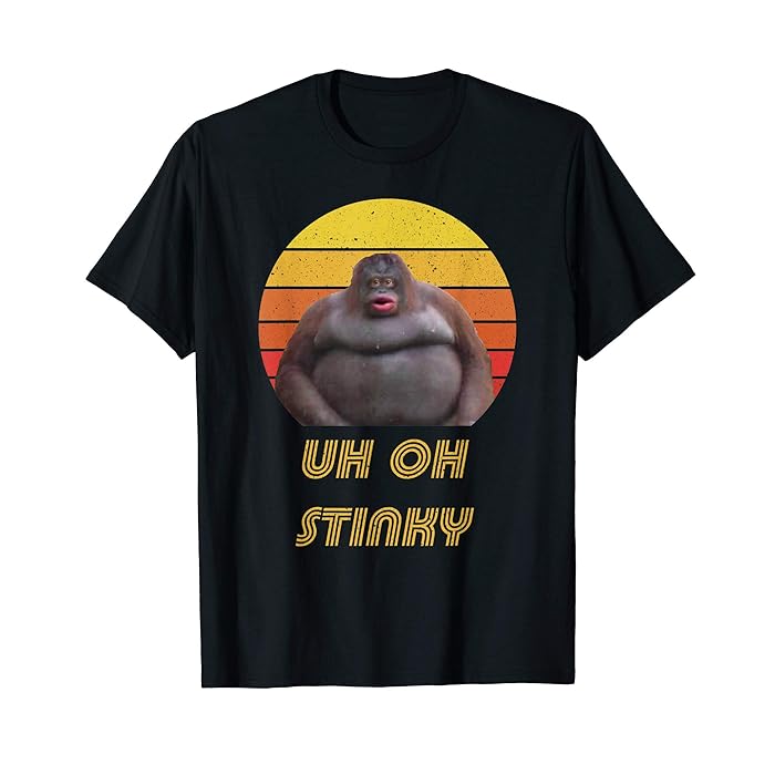 Buy Uh Oh Stinky Poop Vintage Retro Dank Memes Le Monke T-Shirt Online ...