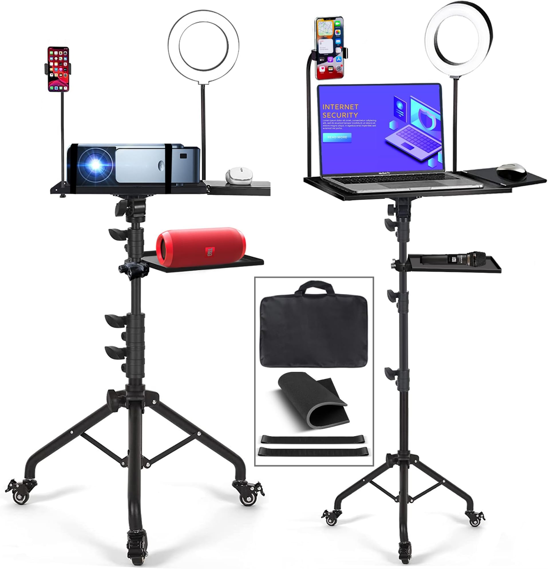 Amazon.com: Amada Projector Stand with Wheels, Laptop Tripod Stand with ...
