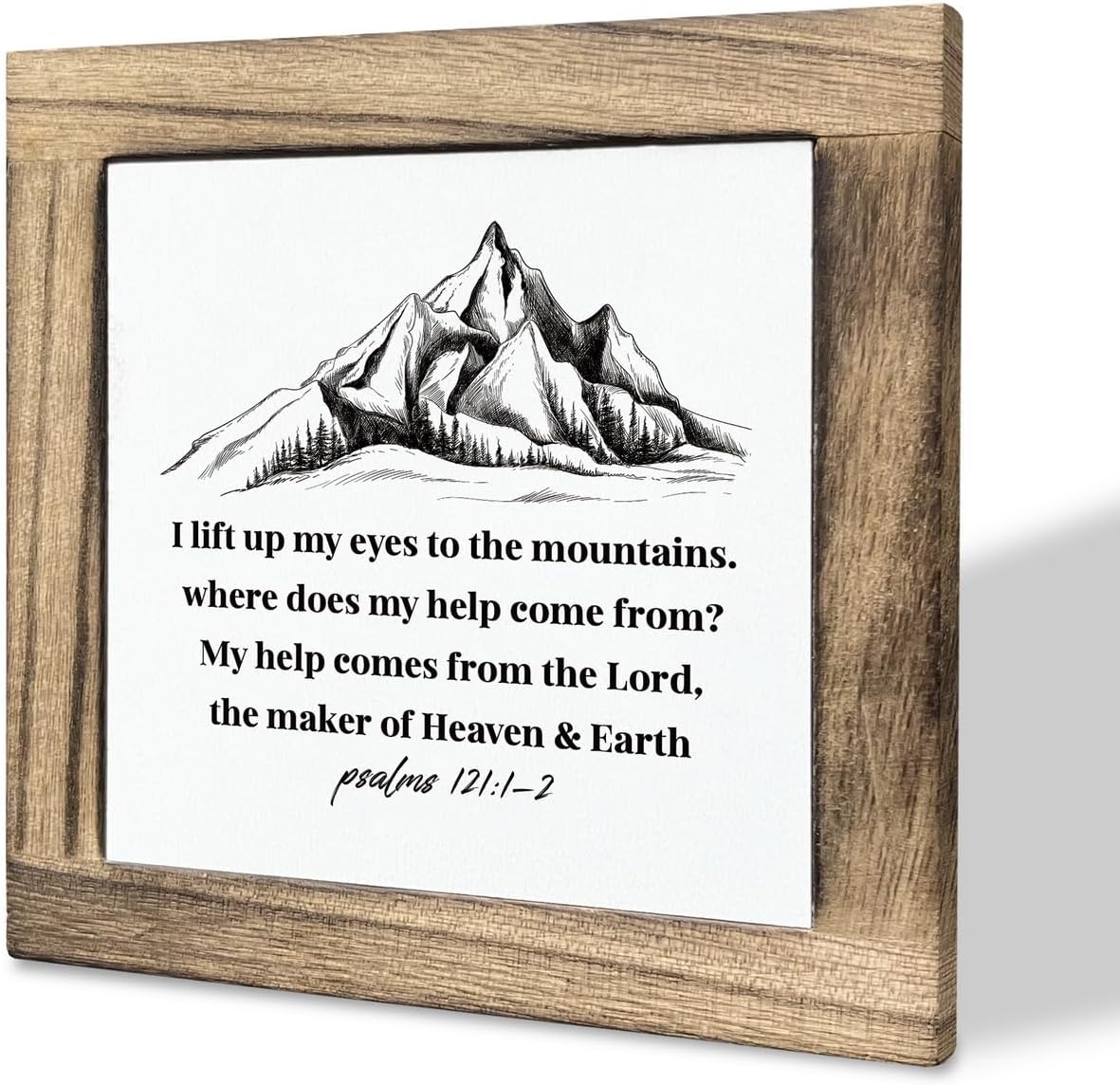 Amazon.com : Bible Verse Psalm 121:1-2 Box Sign, Wooden Plaque Gift ...