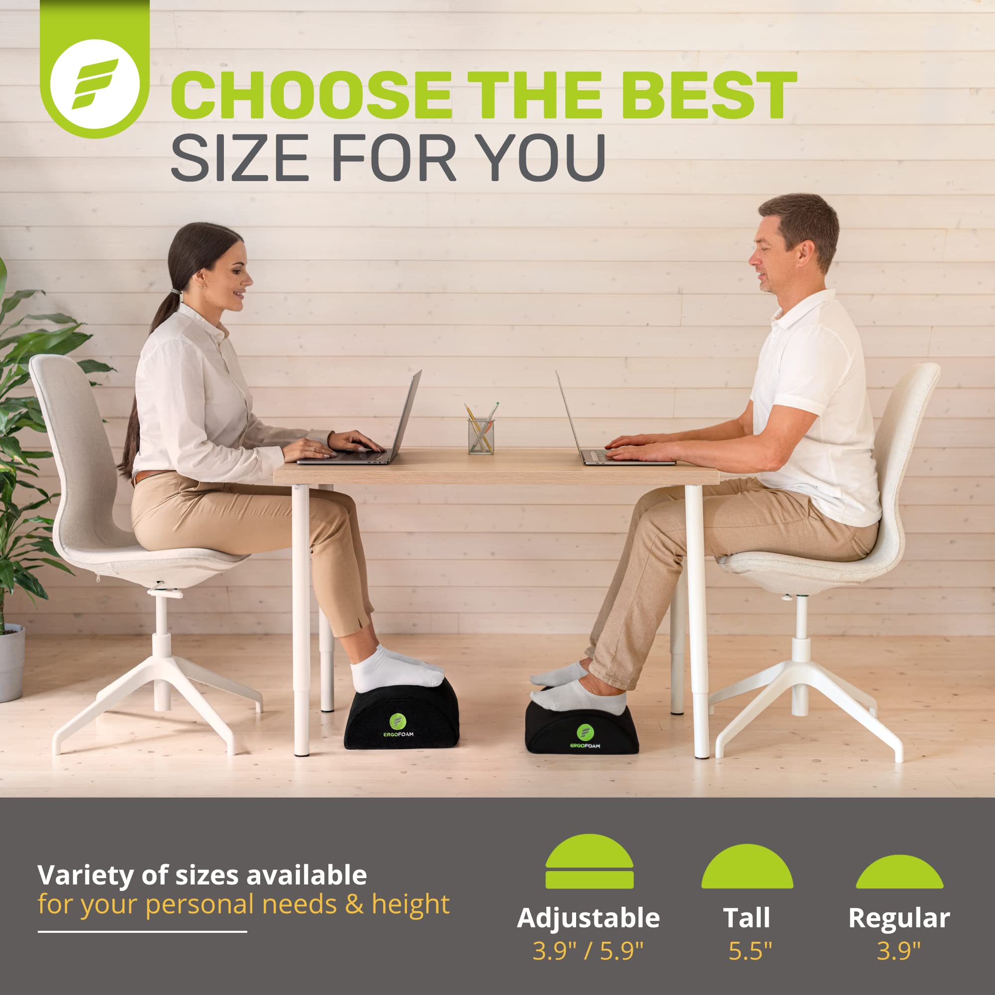 Snapklik.com : ErgoFoam Tall Foot Rest Premium Velvet Large Soft Foam ...