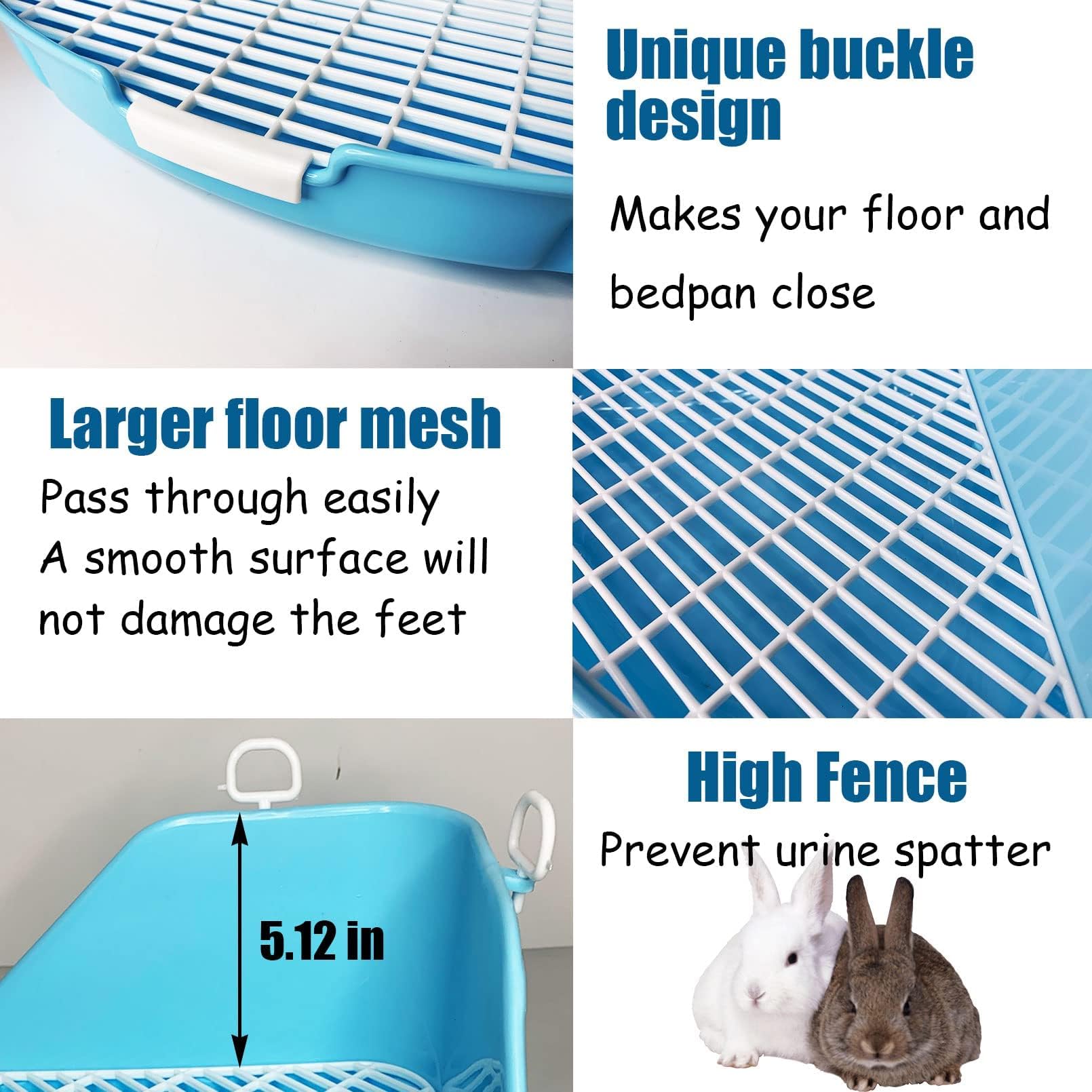 Snapklik.com : Kathson Rabbit Litter Box Bunny Toilet Triangle Potty ...