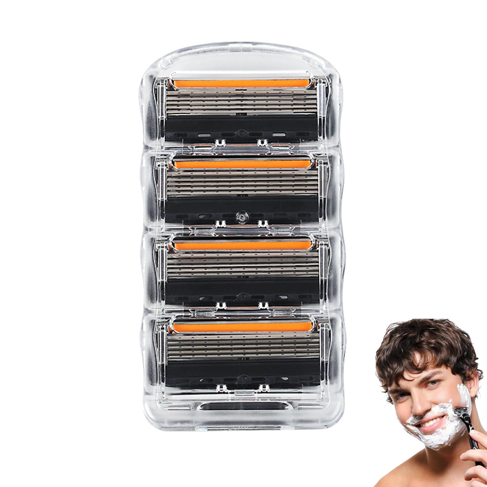 4PCS Razor Blades, Compatible with Gillette Razors for Men, Manual ...