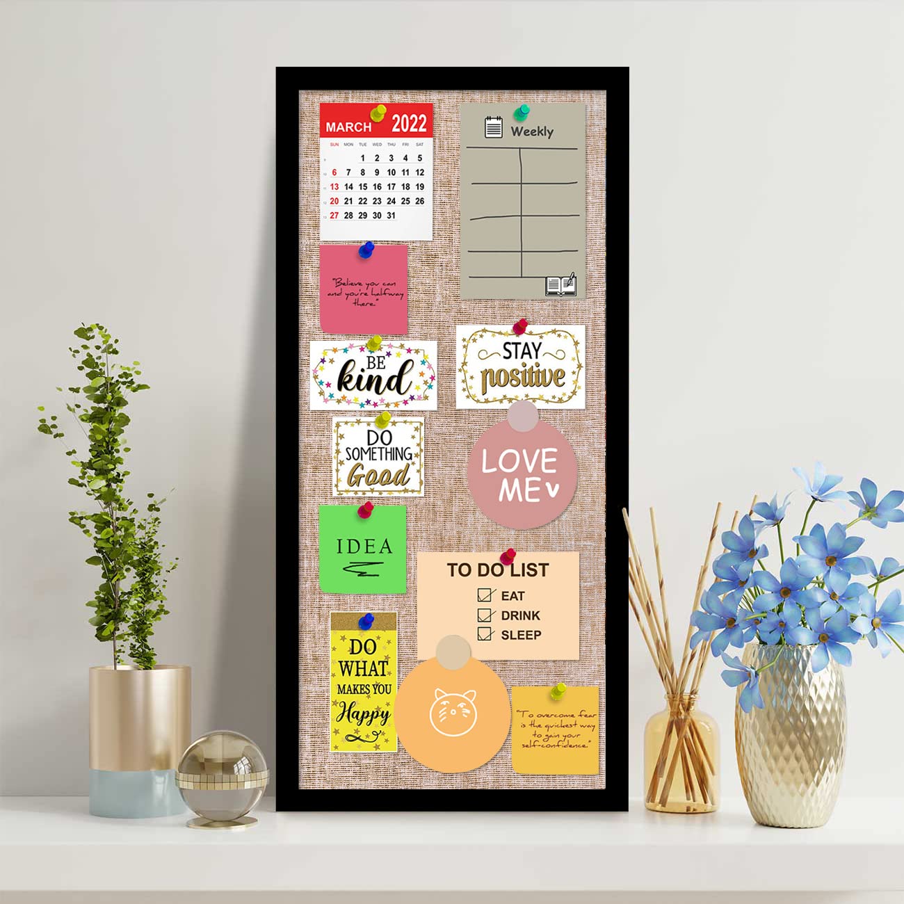 Notice Board Bulletin Board Pin-up Soft Cork Texture Display Board for ...