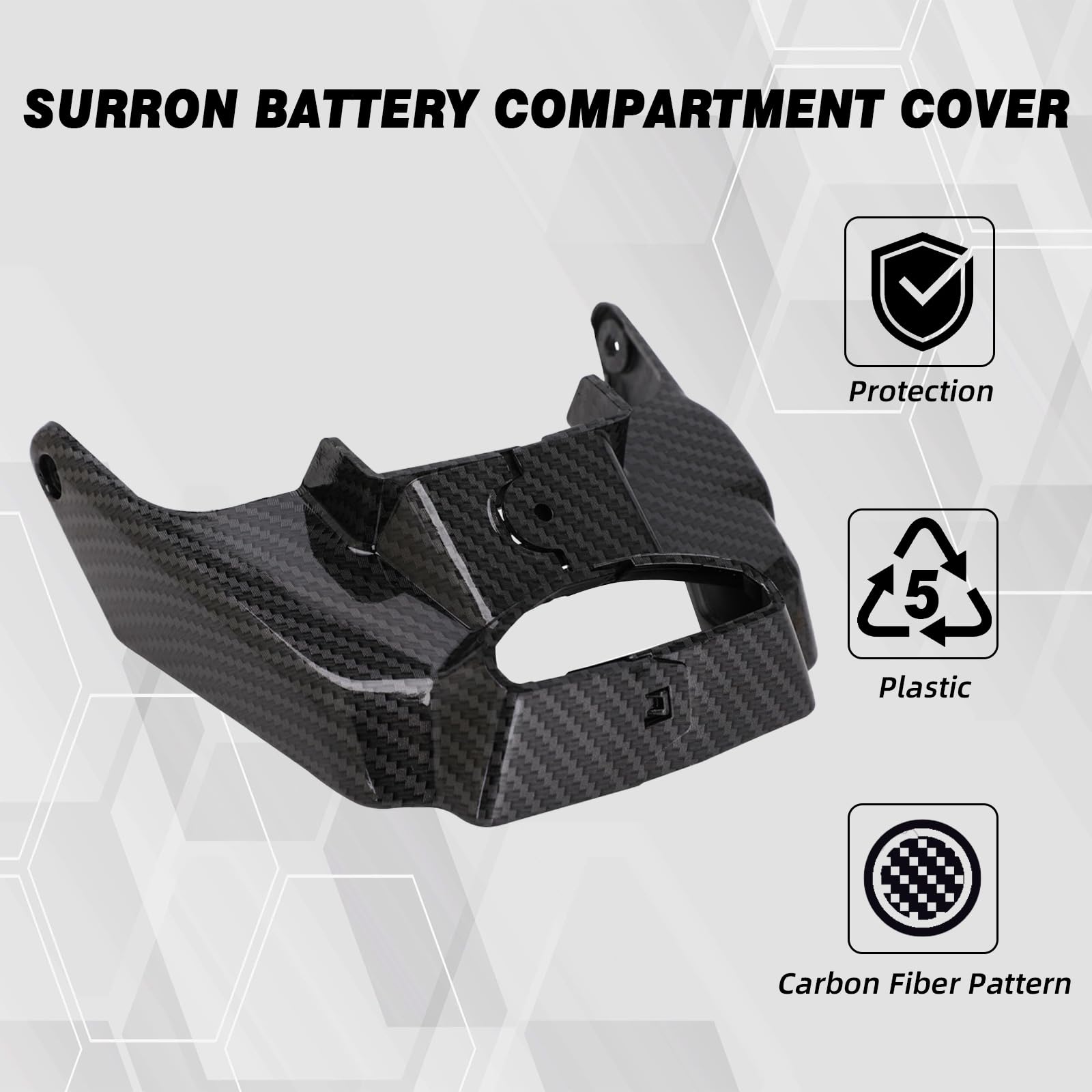 Electric Bike Surron BAOUFF Real Carbon Fiber Battery Cover For Surron ...