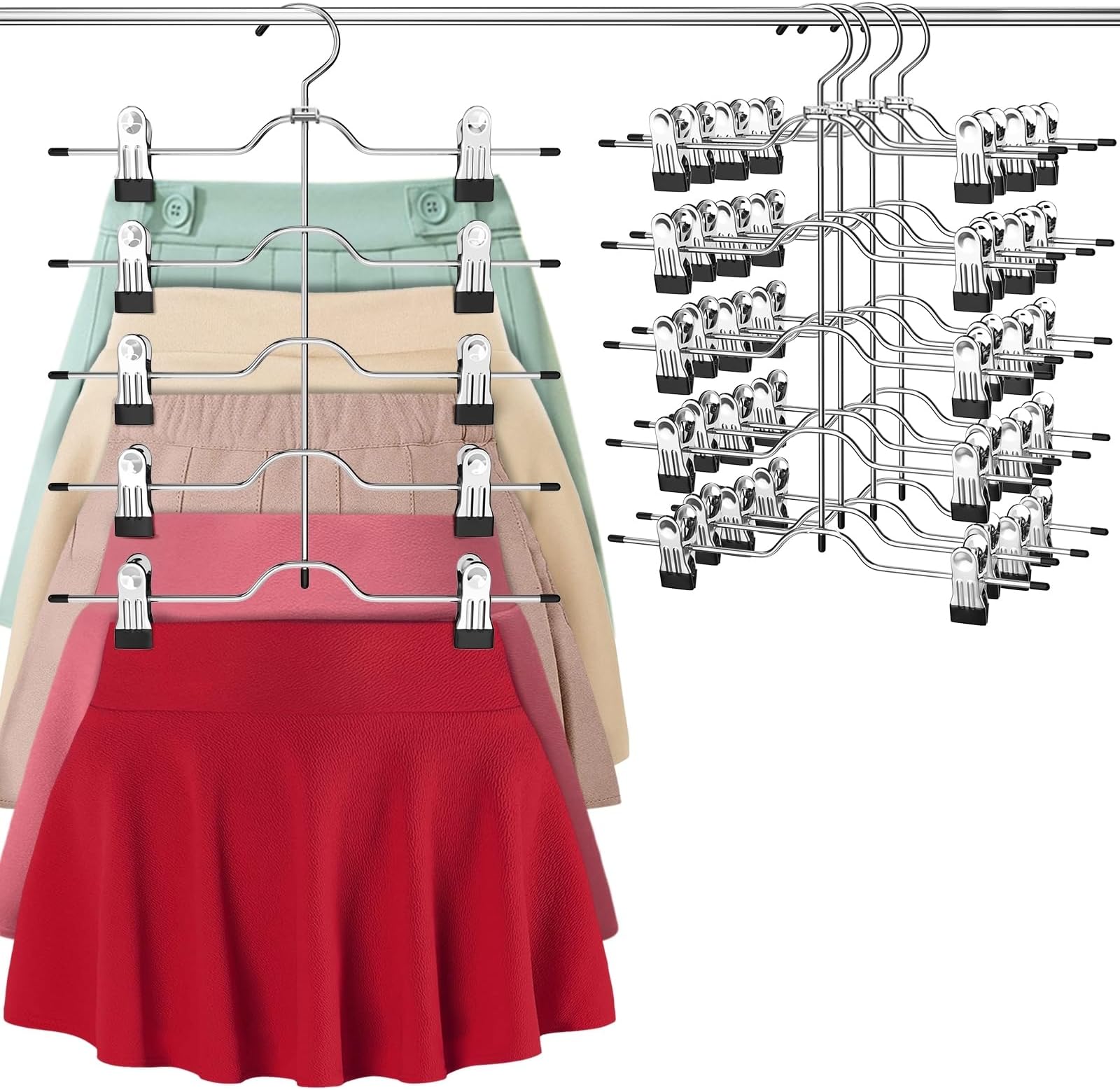 Amazon.com: Pants Trolley White Pants Rack Trolley for Small Closet ...