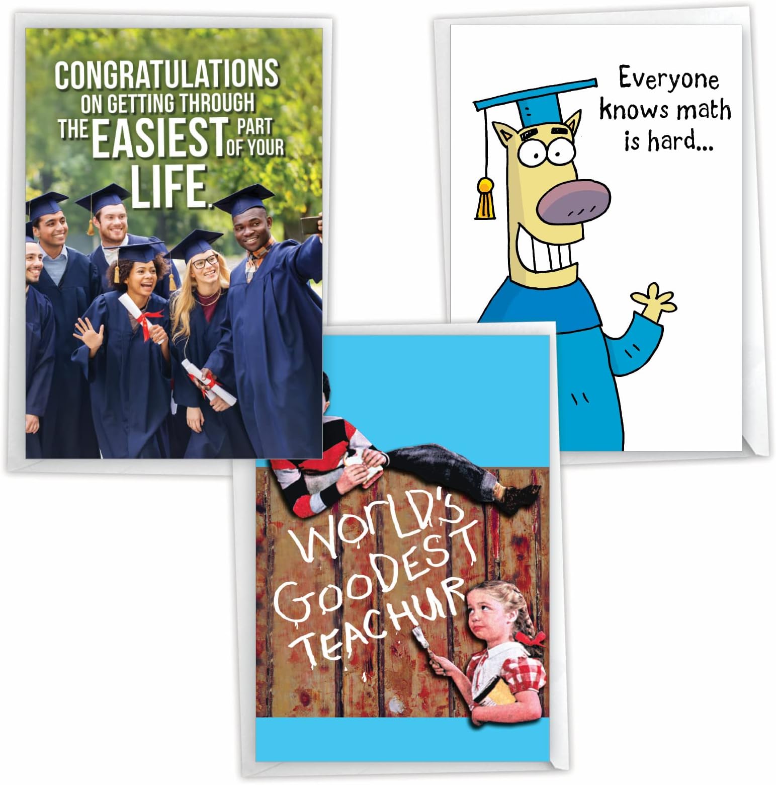 Amazon.com : Fancy Paper Graduation Card, Funny Grad Card for Best ...