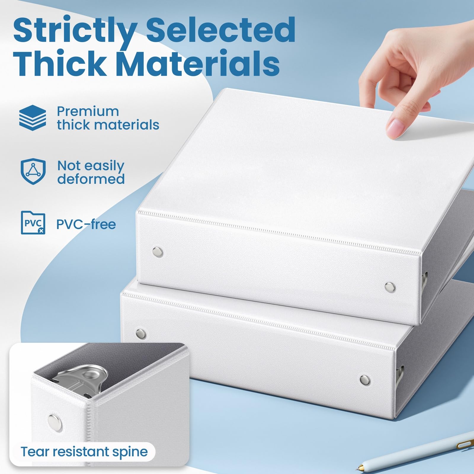 Snapklik.com : SUNEE 3 Ring Binders 2 Inch 8 Pack, Clear View Binders ...