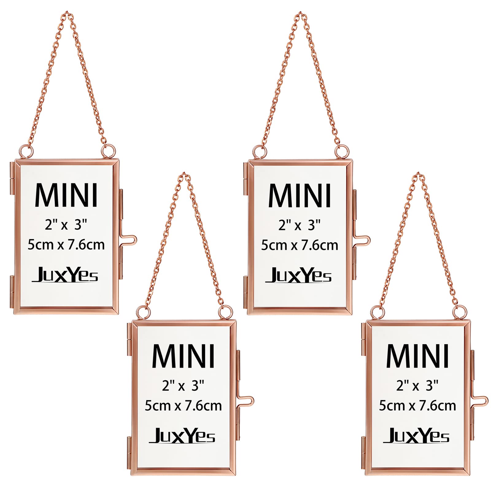 Snapklik.com : Set Of 4 Mini Brass Wall Hanging Photo Frame, Glass ...
