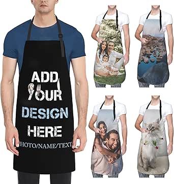 Amazon.com: HAUSVW Custom Apron Personalized Aprons For Men Women ...